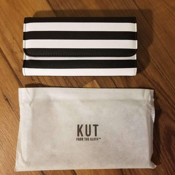 Kut from the Kloth | Bags | Kftk Wallet Black White Stripes New Without ...